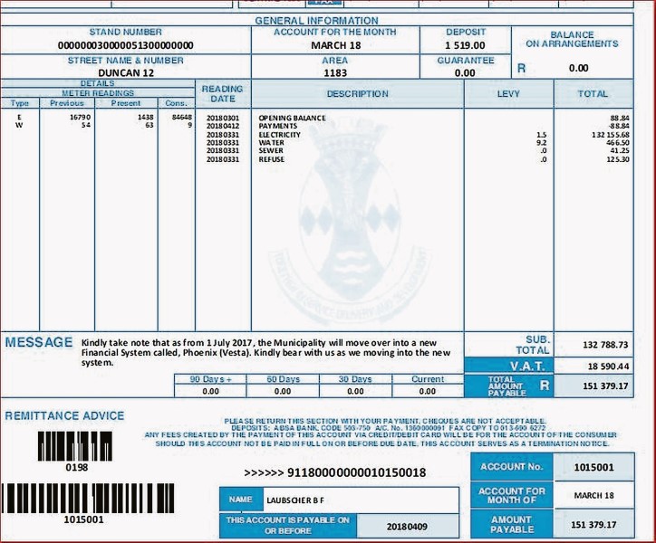 Do you have a problem with your municipal account? | Witbank News