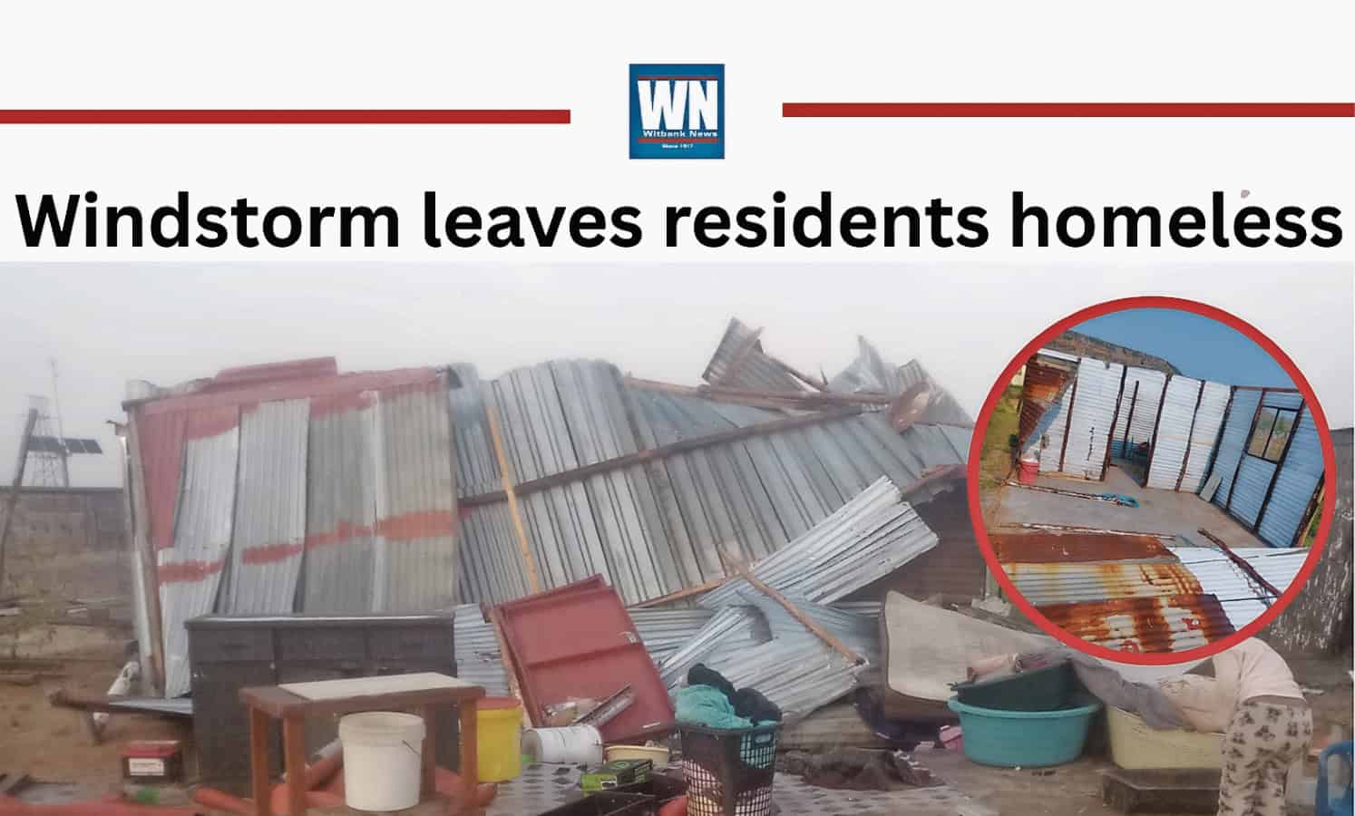 Windstorm destroys homes and leaves some injured in Phola | Witbank News