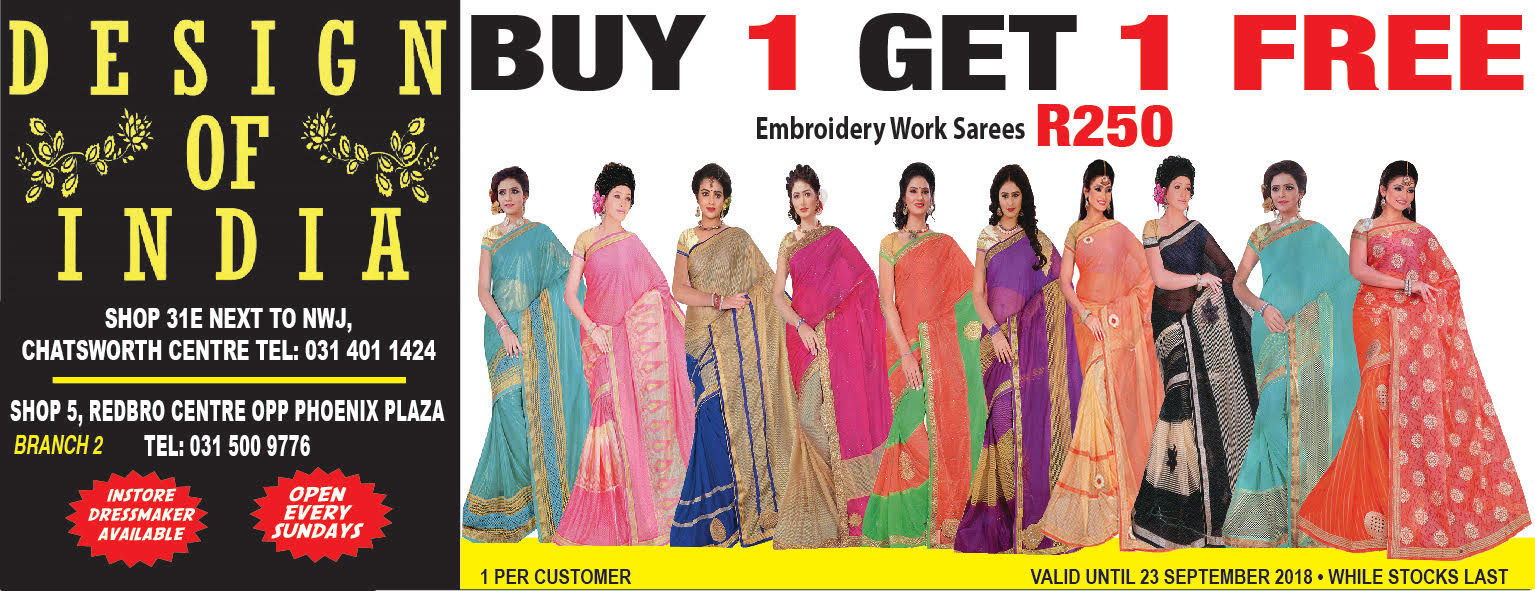 Fantastic ‘Buy One, Get One Free’ special at Design of India | Rising ...