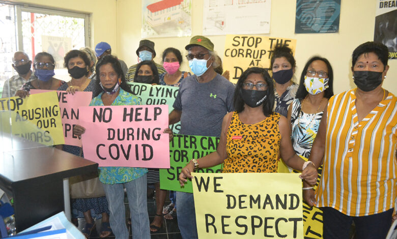 Disgruntled senior citizens protest outside DAFTA offices | Rising Sun ...