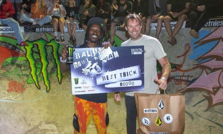 Durban’s Khule Ngubane takes the 2024 Ballito Pro Skate Jam title in ...