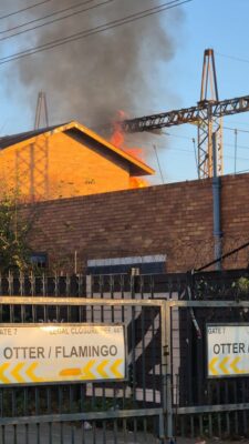WATCH: Fiery blaze erupts at Lenasia substation | Rising Sun Newspapers