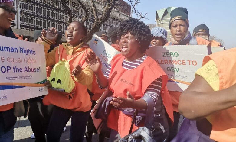 Watch: Mass protest at court where Krugersdorp gang rape suspects ...
