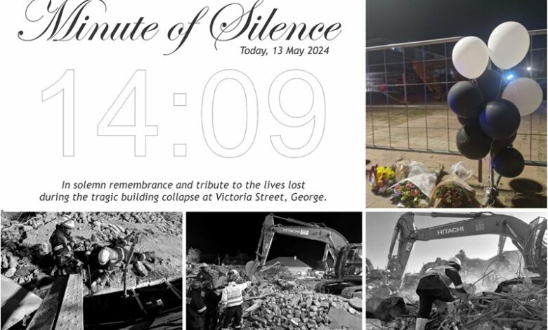 George building collapse: Minute of silence one week after disaster ...