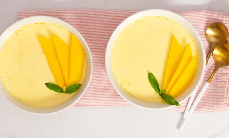 Low-calorie and lactose-free mango protein pudding | Network News