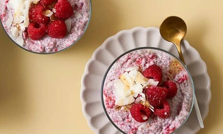 Greek delight chia seed pudding with fresh raspberries | Network News