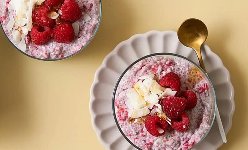 Greek delight chia seed pudding with fresh raspberries | Network News