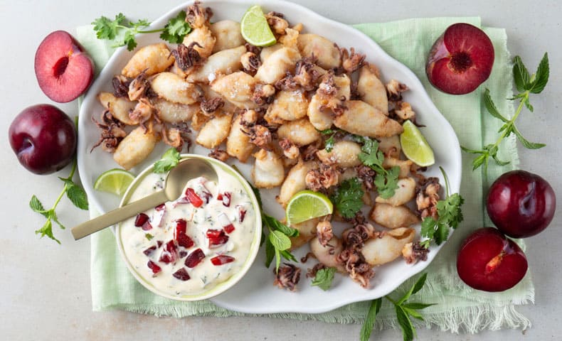 Crispy calamari tentacles with plum chilli mayo recipe | Network News