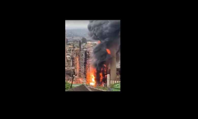 WATCH: Structural explosion and fire at Engen refinery | Carletonville ...