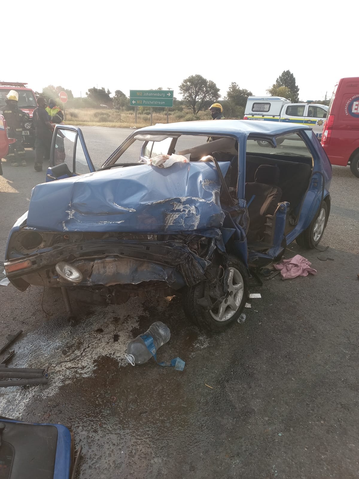 Truck and car collide on N12, leaving three injured | Carletonville Herald