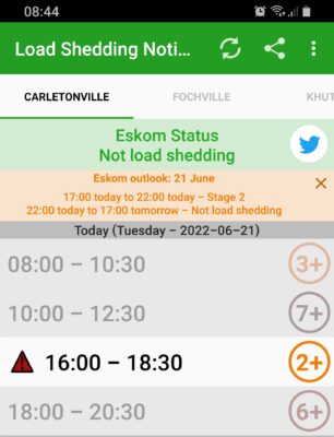 Today’s load shedding schedule | Carletonville Herald