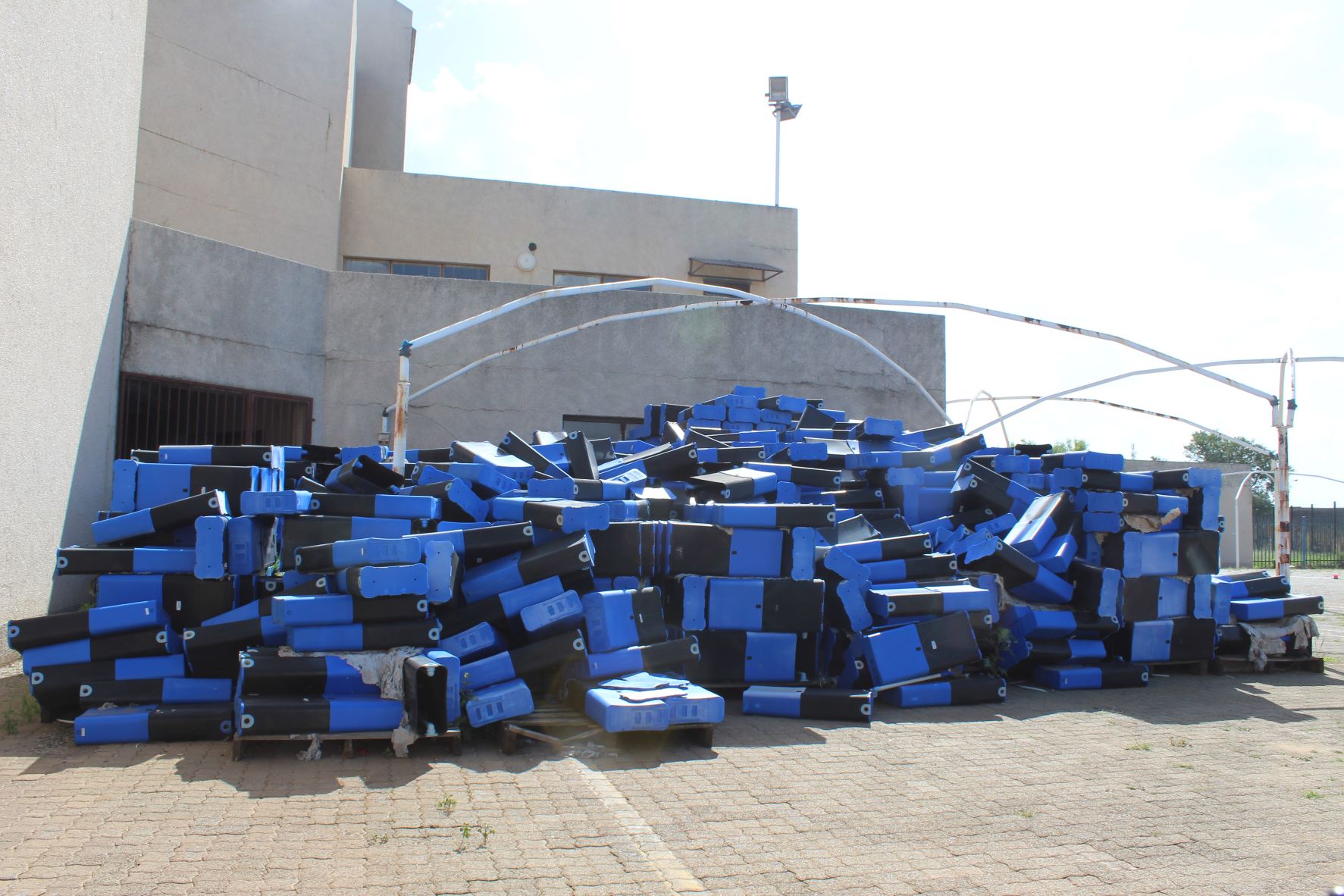 Water meters lying unused behind municipal building | Carletonville Herald