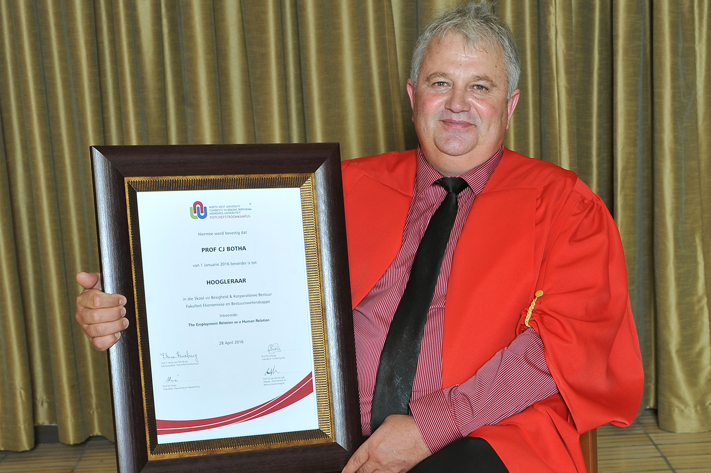 Prof Christoff Botha delivers inaugural address | Potchefstroom Herald