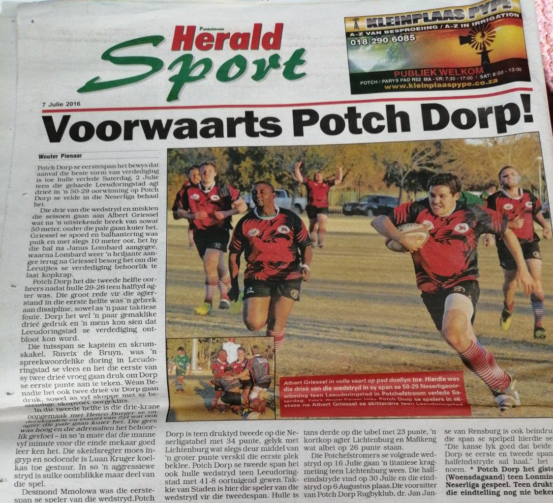 Uit die Leeukuil #4: Dorp trek Leeudoringstad se tande | Potchefstroom ...