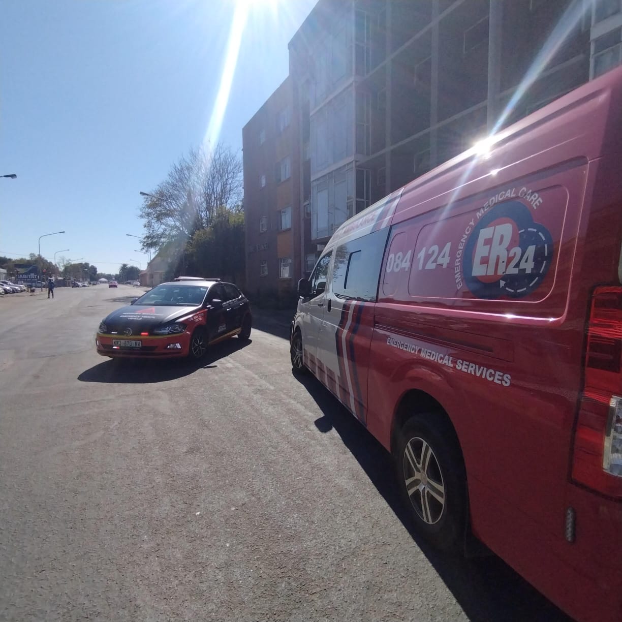 Motor vehicle accident involving SAPS vehicle on OR Tambo Street ...
