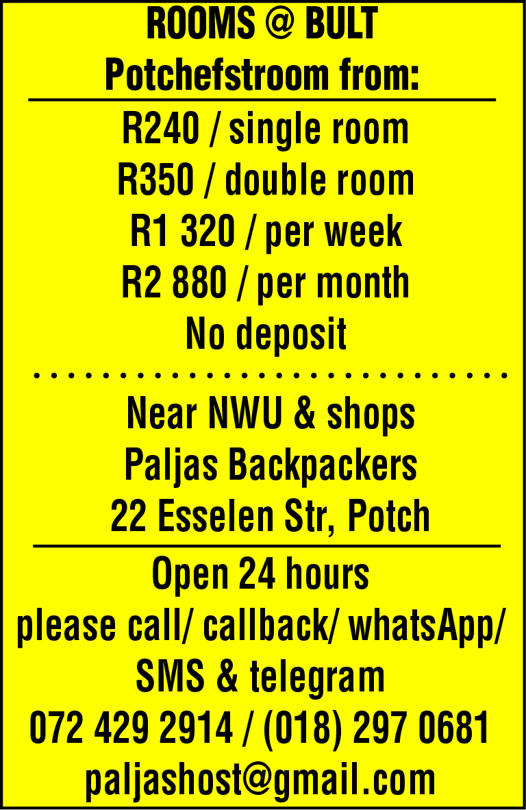 Classified | Potchefstroom Herald