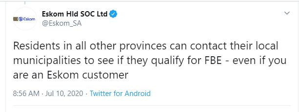 Qualifying households encouraged to collect free basic electricity ...