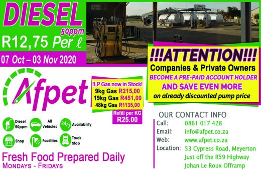 Afpet - African Petroleum Distributors | Vaalweekblad