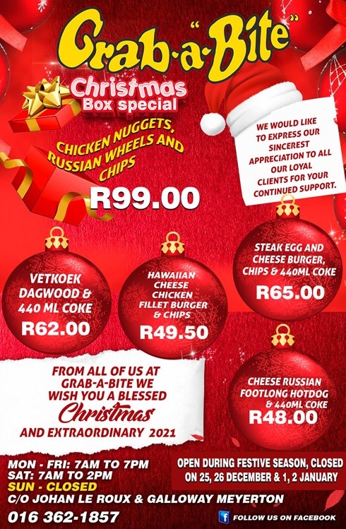 Grab a Bite - Christmas Specials | Vaalweekblad