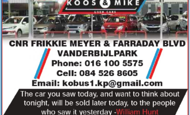 At Koos and Mike Used Cars, clients are truly kings | Vaalweekblad