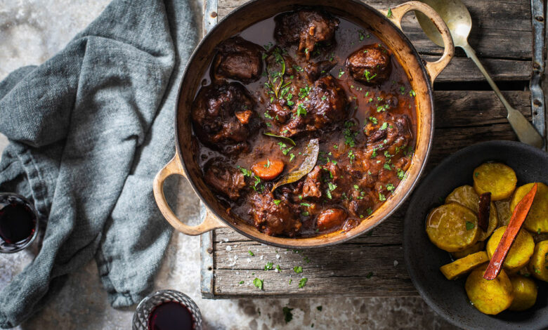 Entertain at home: Slow-cooked oxtail in red wine and jerepigo ...