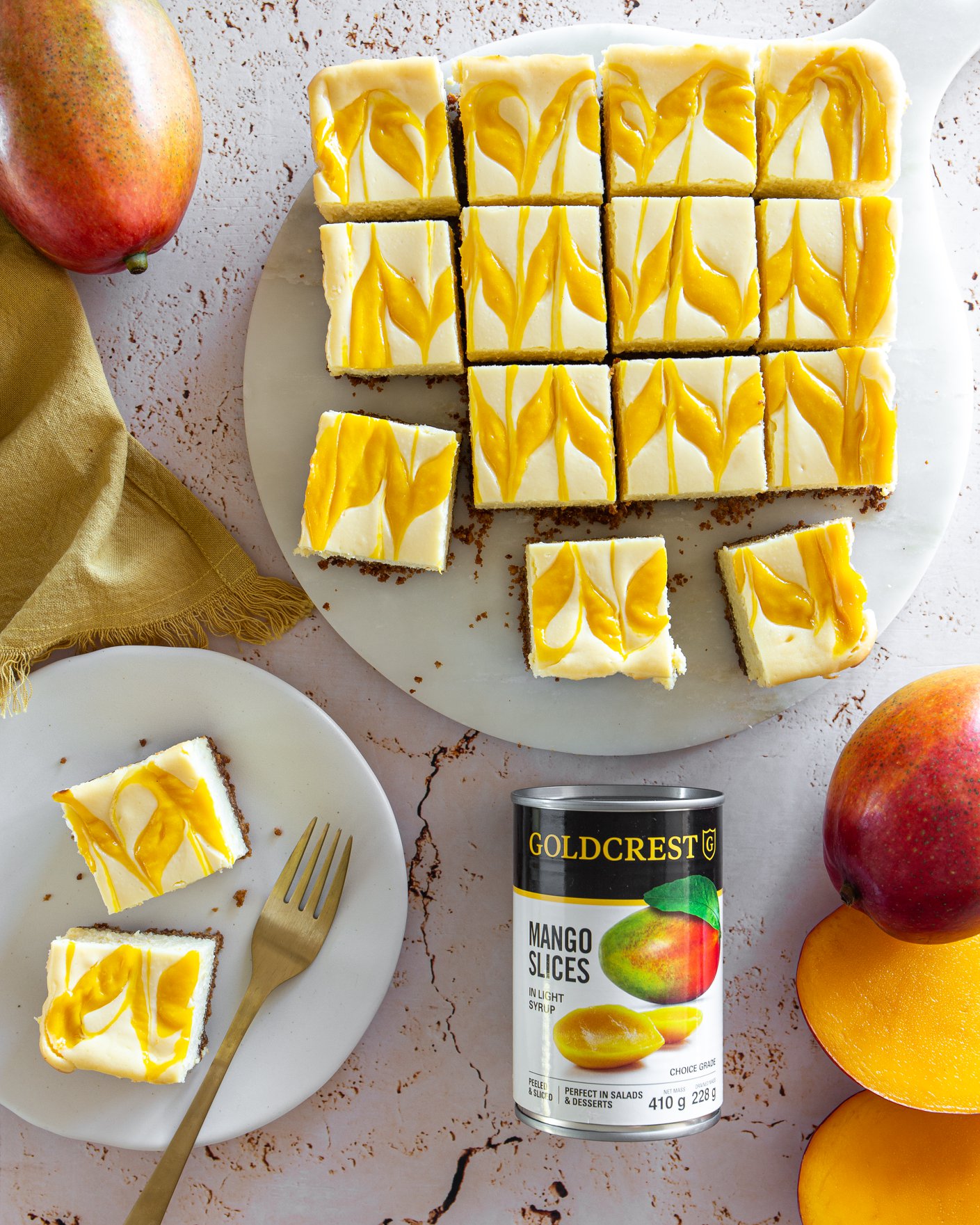Sunday spoil: Mango swirl cheesecake squares | Vaalweekblad
