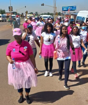 Sebokeng hospital workers embark on breast cancer awareness fun walk ...