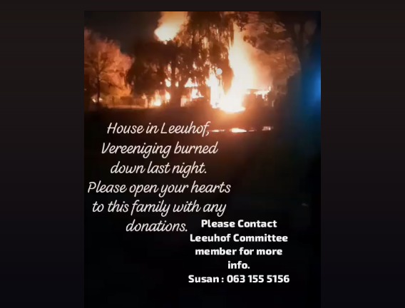 Talle dakloos gelaat nadat Leeuhof-woning afbrand | Vaalweekblad