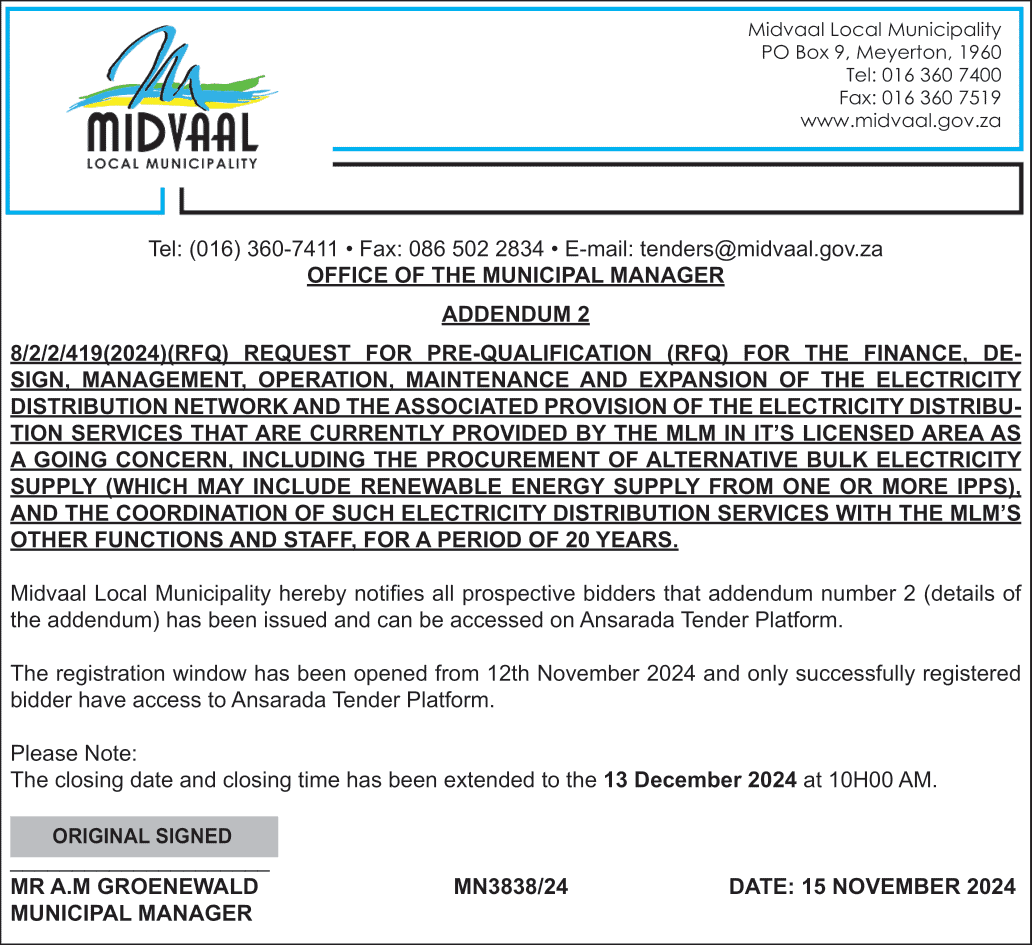 #MIDVAAL LOCAL MUNICIPALITY | Vaalweekblad