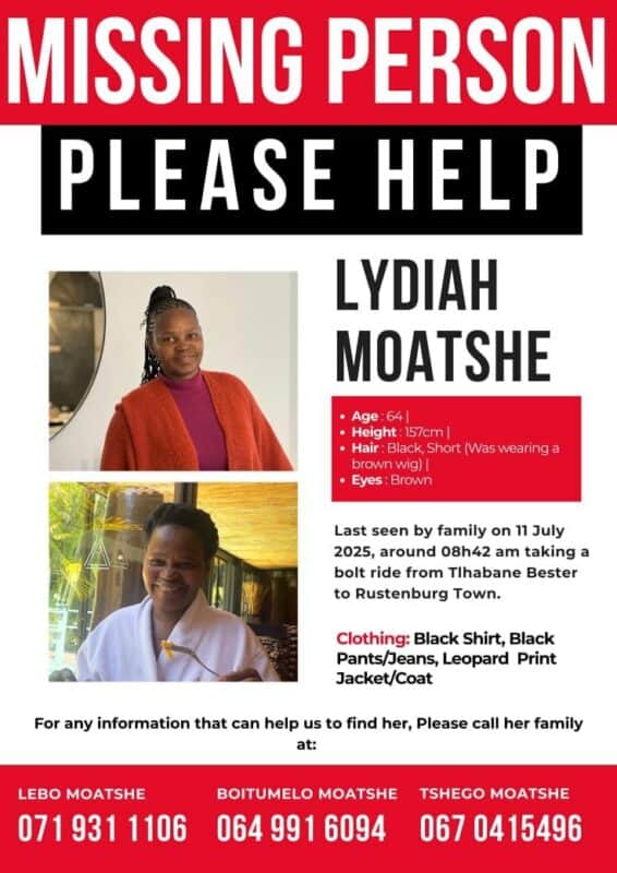 Missing Rustenburg woman was headed to Meyerton | Vaalweekblad
