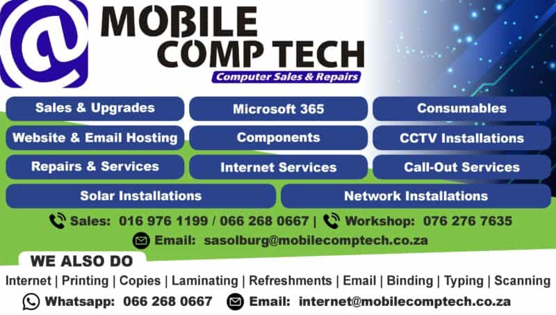 Birthday celebrations with mobile comp tech competition! | Vaalweekblad