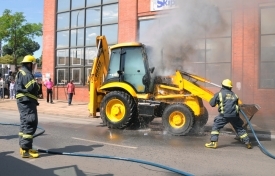 Fire: Payloader catches alight | The Witness