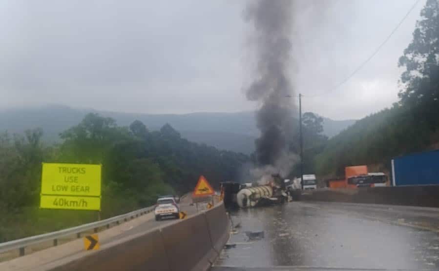 Updated: Runaway truck overturns on the N3 after Peter Brown Bridge in ...