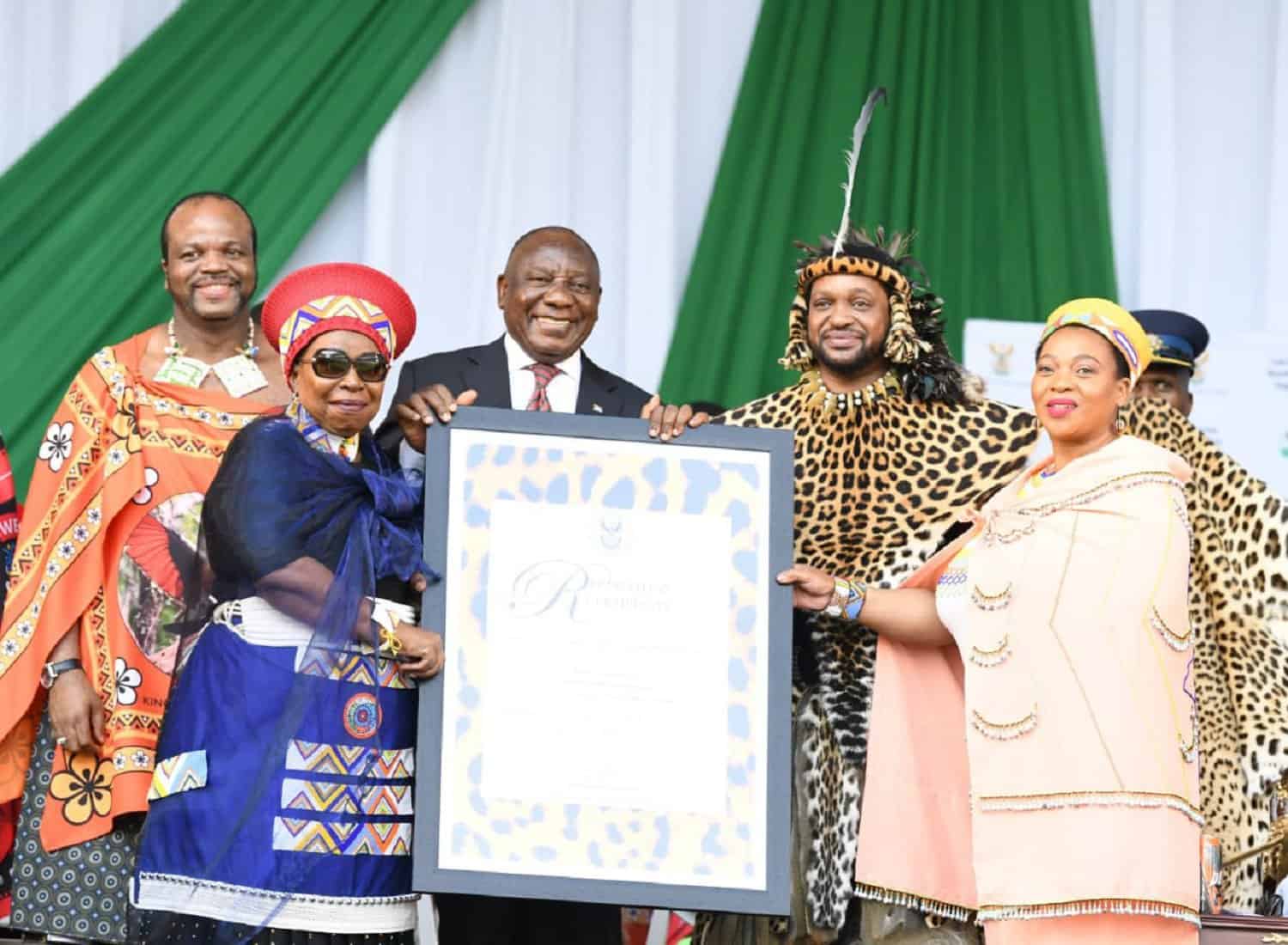 King coronation: President Ramaphosa hands over certificate of ...