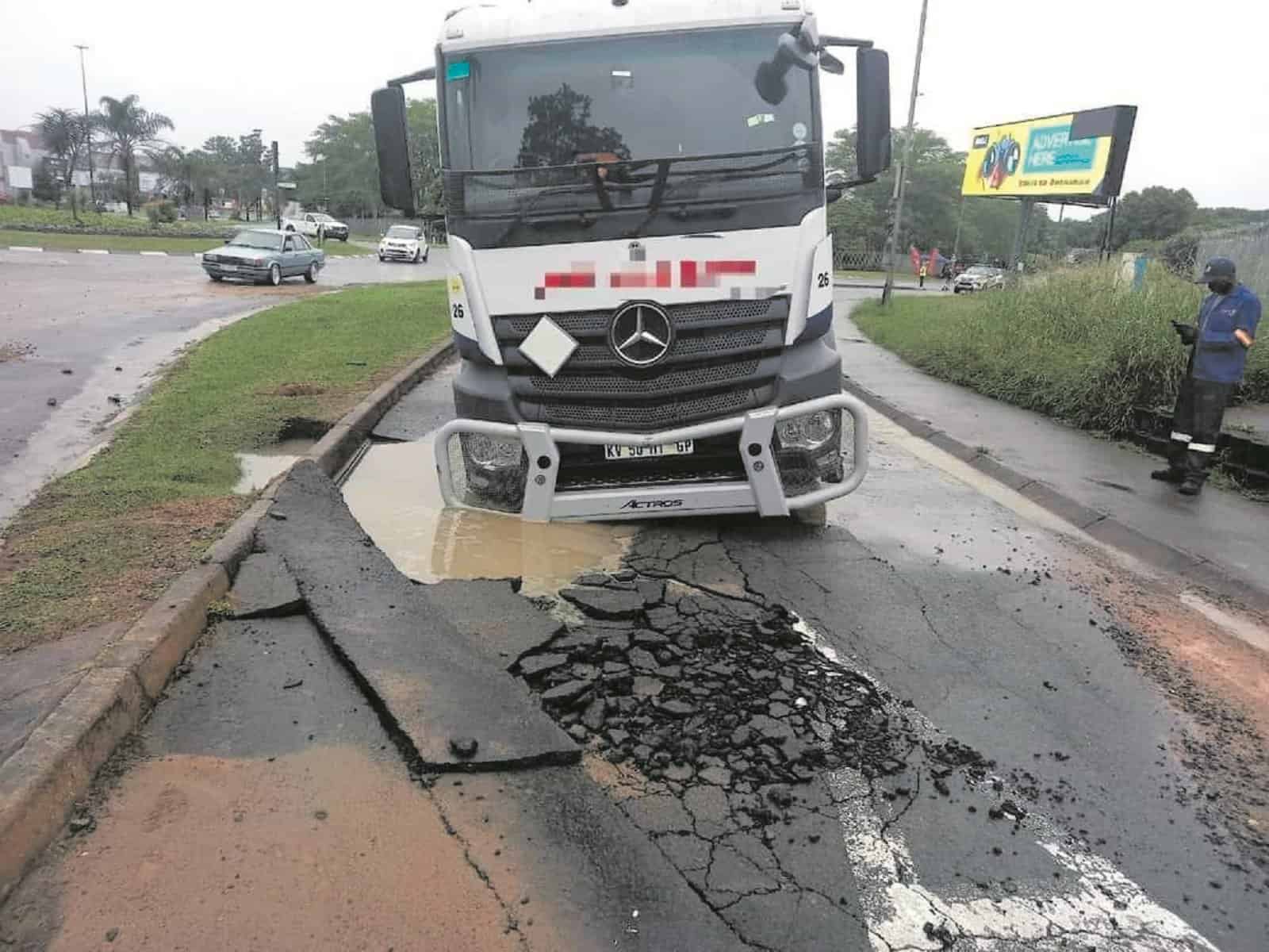Pothole caused by burst pipe | The Witness