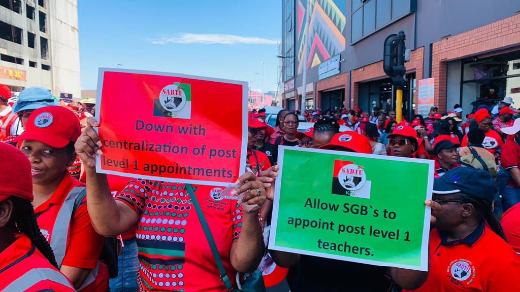 Teachers affiliated to Sadtu in KZN march to Durban City Hall | The Witness
