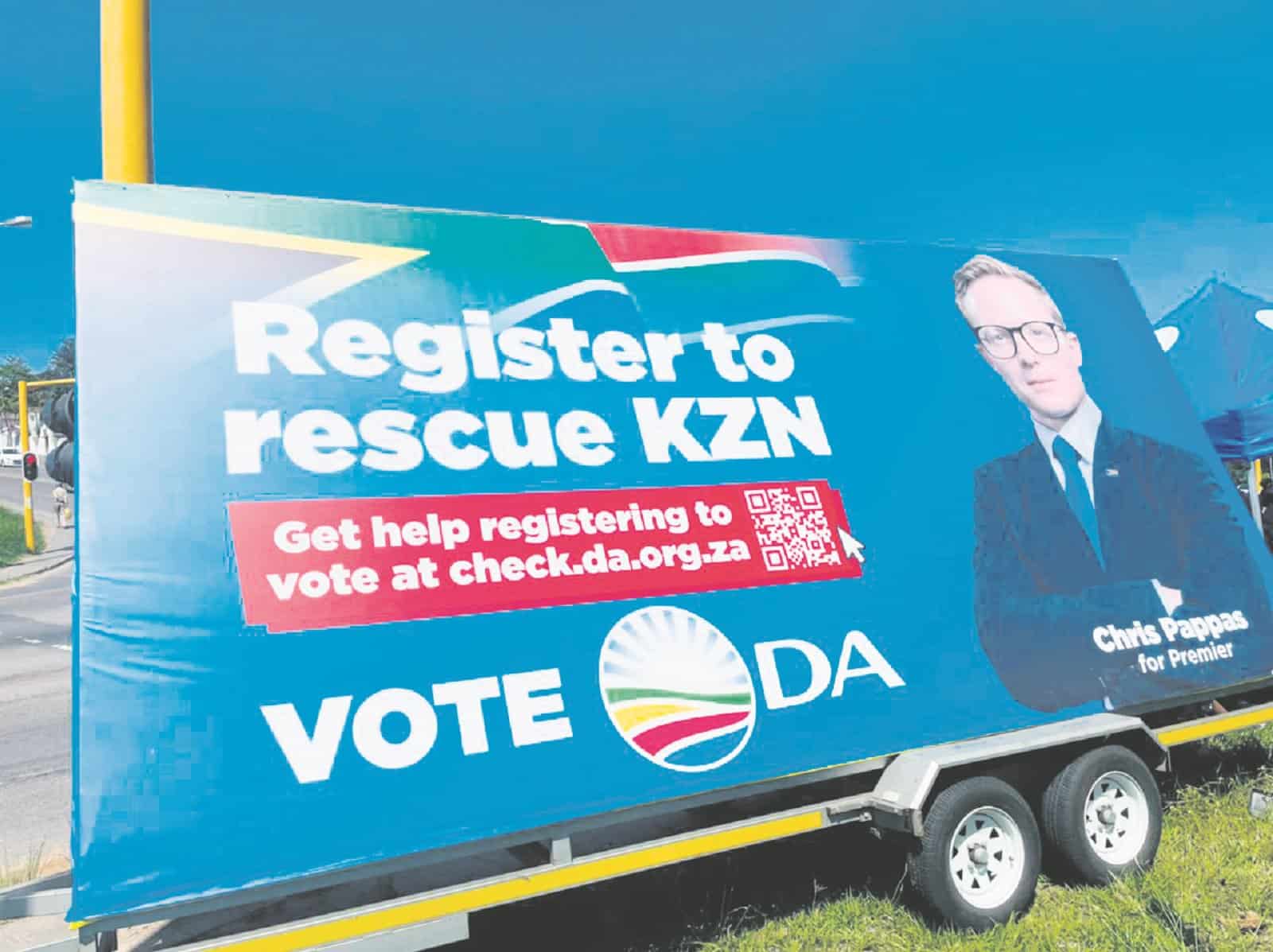 DA intensifies election campaign in KZN with launch of new billboard ...