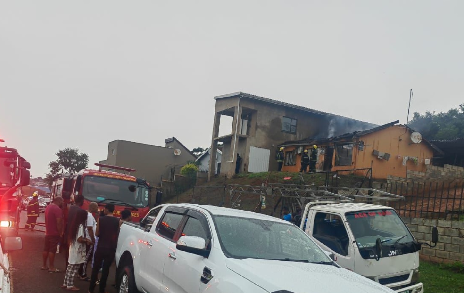 WATCH | House goes up in flames after being struck by lightning | The ...