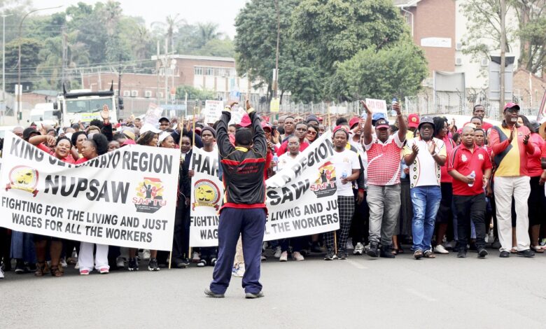 Updated: Unions march for permanent posts | The Witness