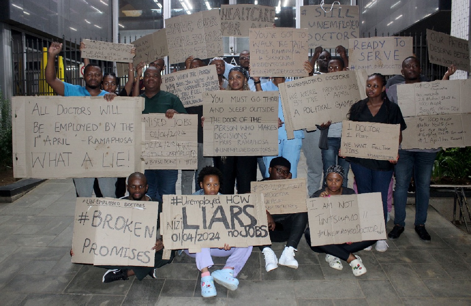 WATCH | Protesting doctors sleep outside Pietermaritzburg's Natalia ...