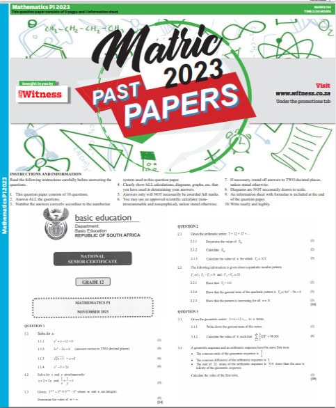 Matric Past Papers | The Witness