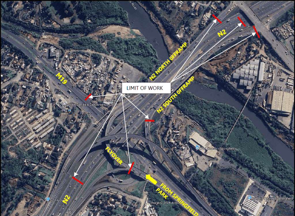 Temporary lane closures planned on N2 at Umgeni Interchange | The Witness
