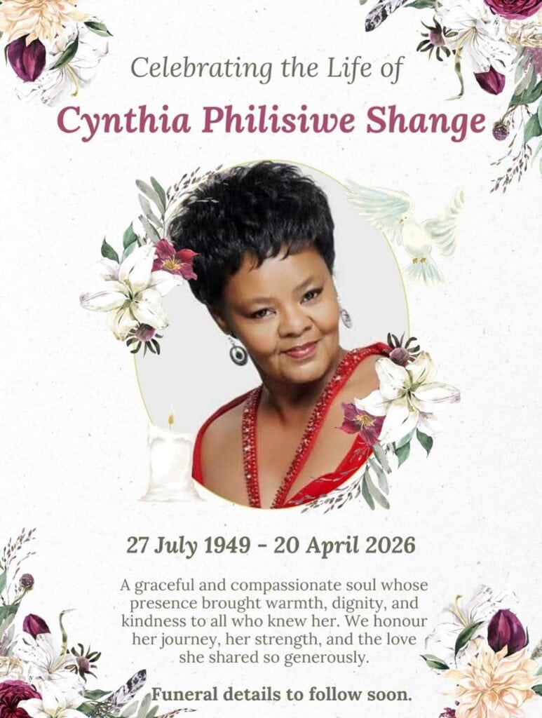 Veteran actress Cynthia Shange dies in KZN hospital | The Witness
