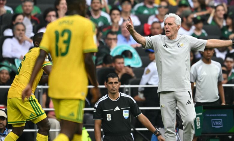 South Africa's Broos hits out at 'trash' talk, targets World Cup ...