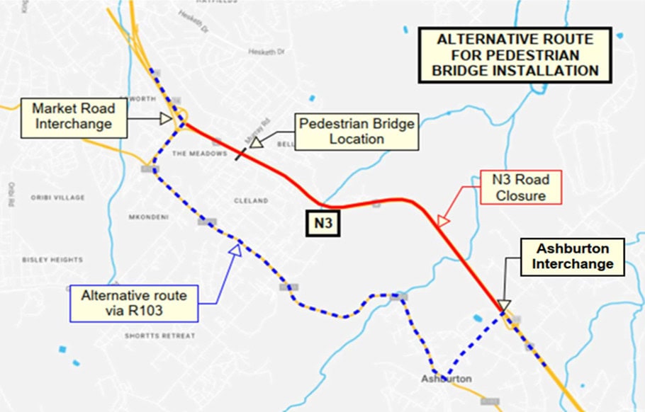 N3 to close overnight between Ashburton, Market Road | The Witness