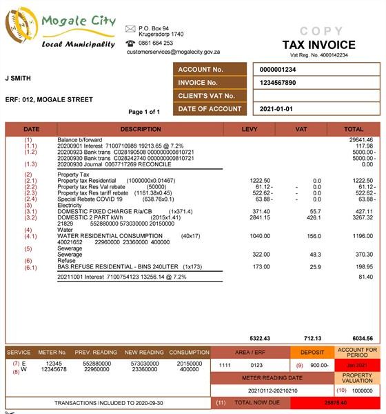How to read your municipal statement | Krugersdorp News