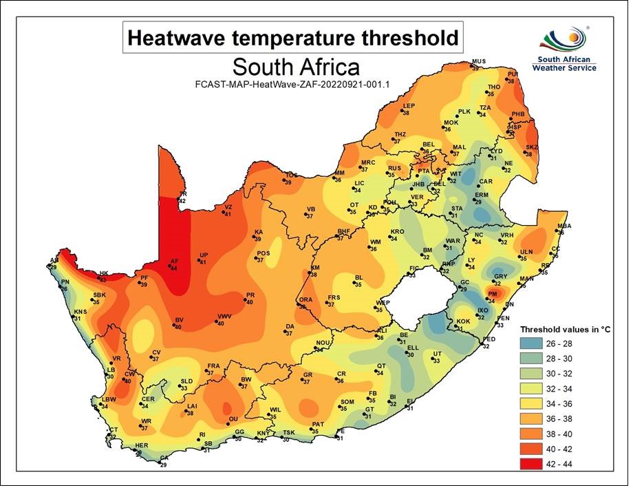 Heatwave to persist in days ahead – SA Weather Service | Krugersdorp News