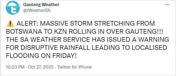 Massive storm on route to Gauteng | Krugersdorp News