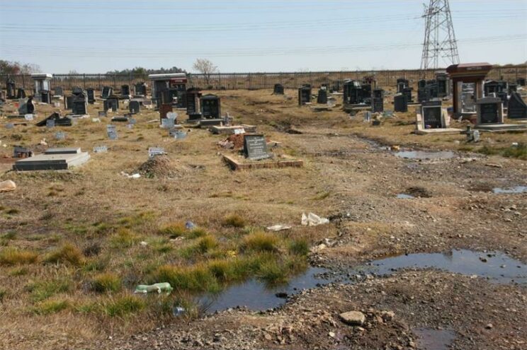 Kagiso cemetery saturated with water; here's Mogale's plan