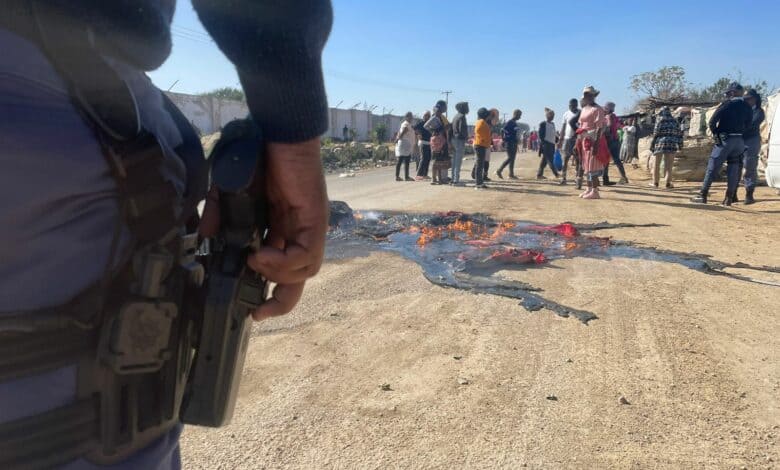 Furious Pikoko residents protest over service delivery, police on scene ...